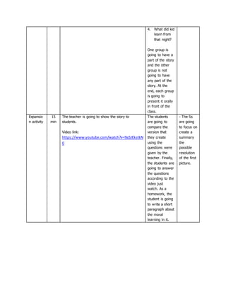 Short stories writing activities. | DOCX | Homework and Study | Education