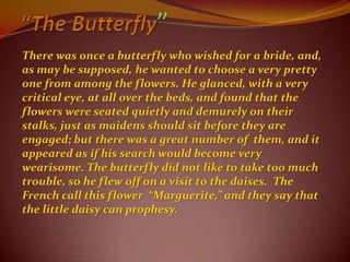 Short story; The Butterfly | PPSX