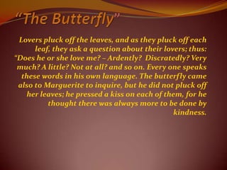 Short story; The Butterfly | PPSX
