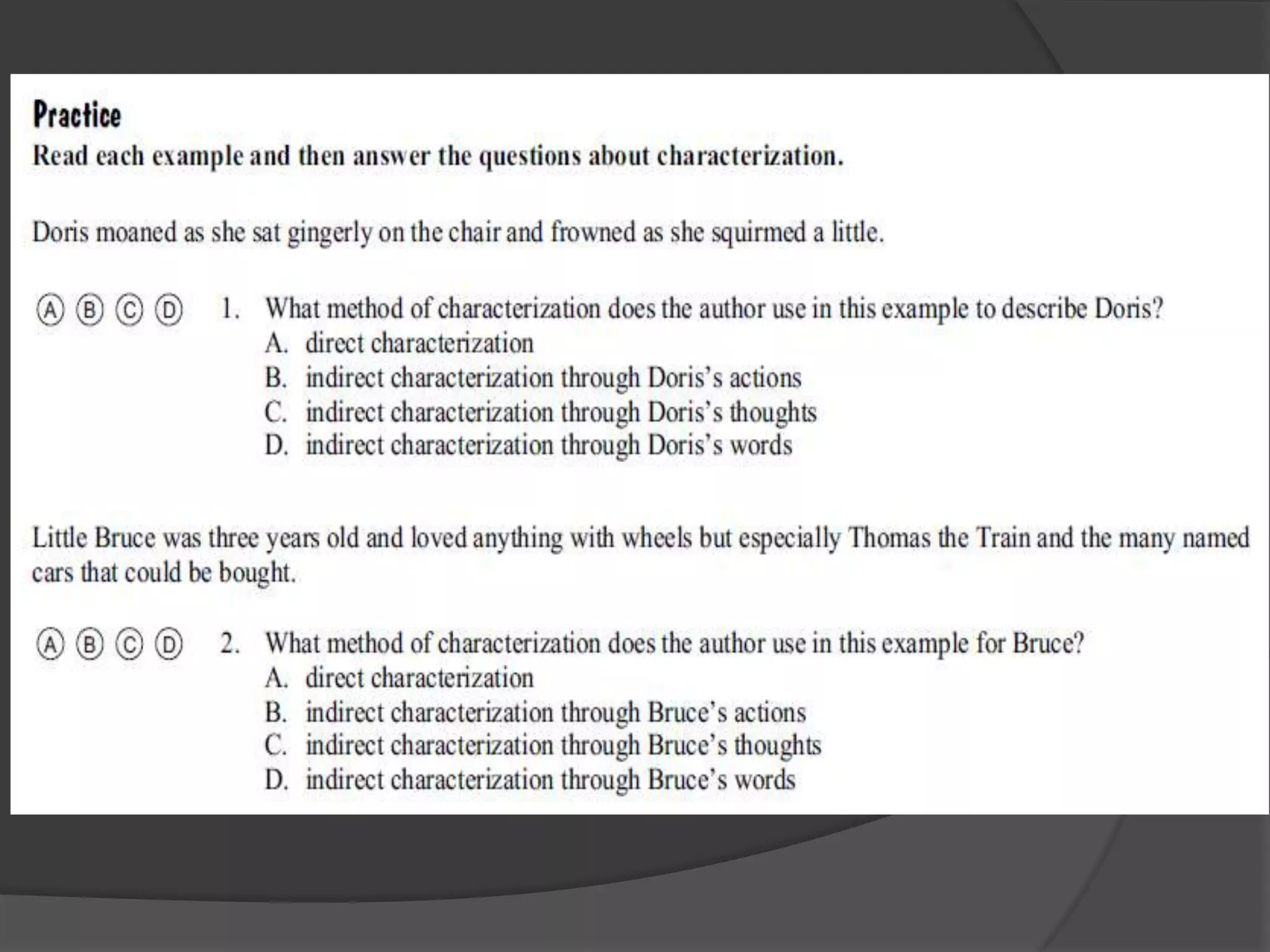 Short story characterization | PPTX