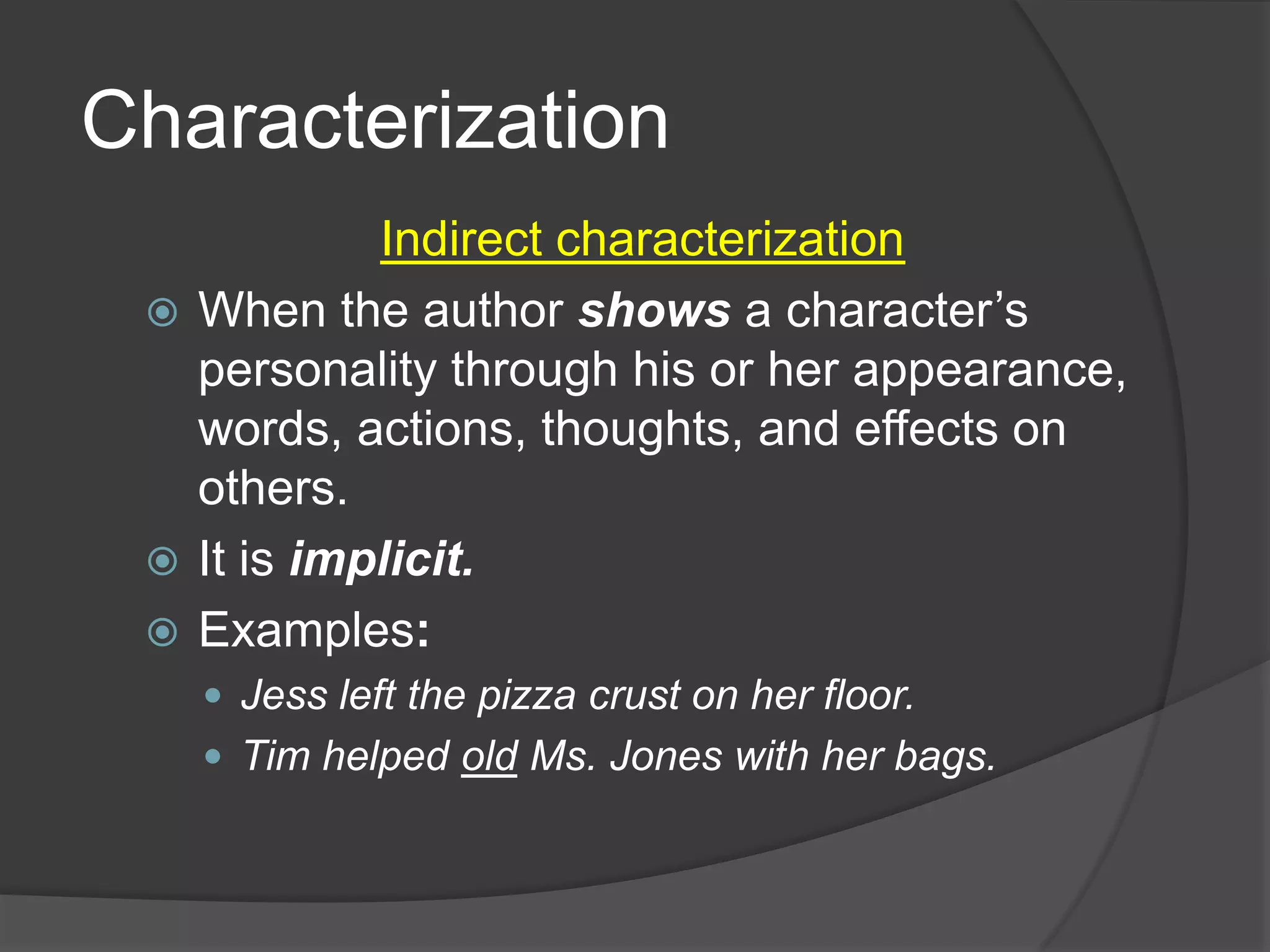 Short story characterization | PPTX