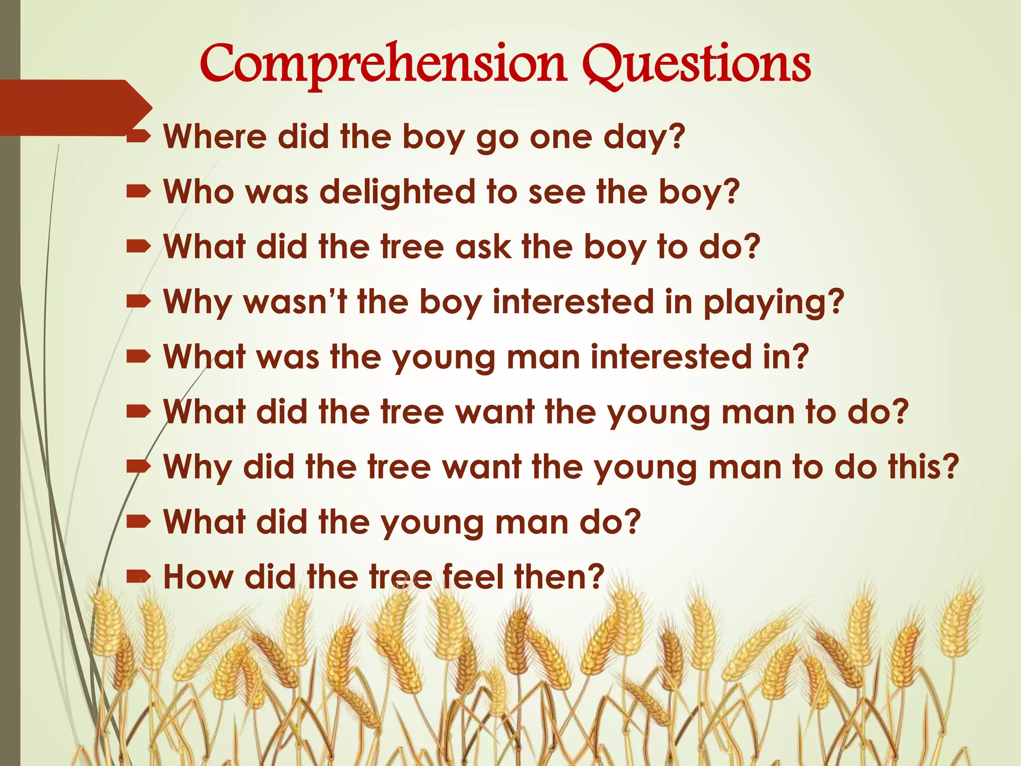 Short story giving tree | PPT