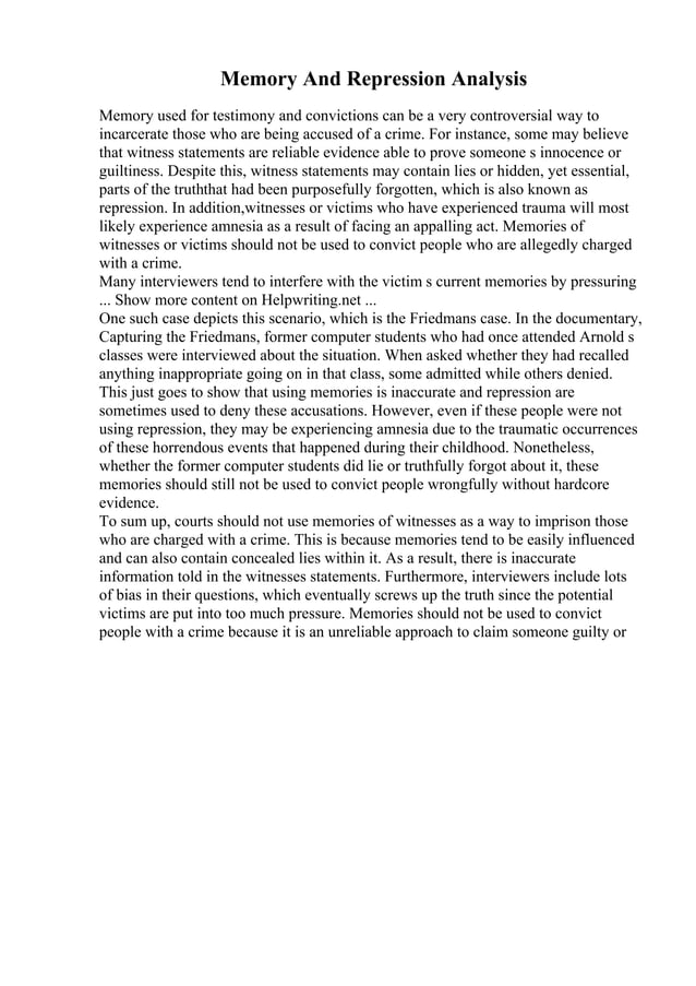 Short Story Analysis Essay Example | PDF
