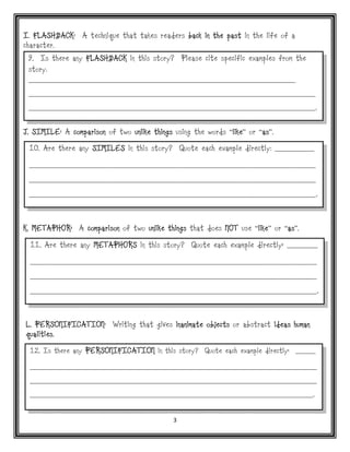 Short Story Analysis Form | PDF