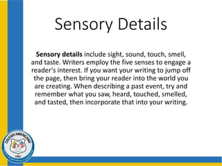 Short story and sensory details | PPTX