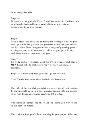 Short Story Critical Paper Assignment Page count 3-4.docx | Fiction ...