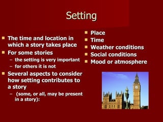 Short story elements | PPT | Fiction | Books and Literature