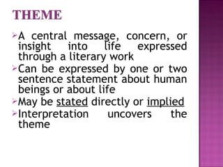 Elements of a Short Story | PPT