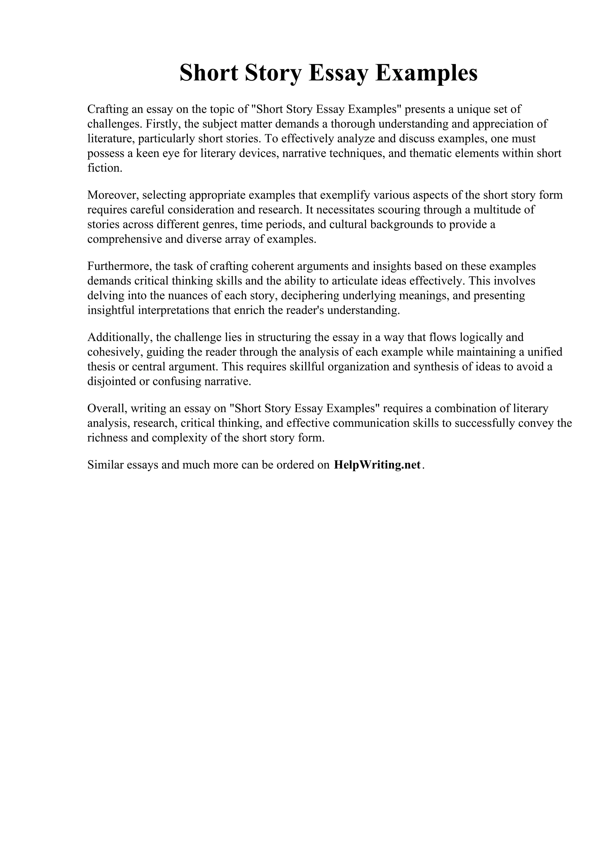 Short Story Essay Examples.pdf