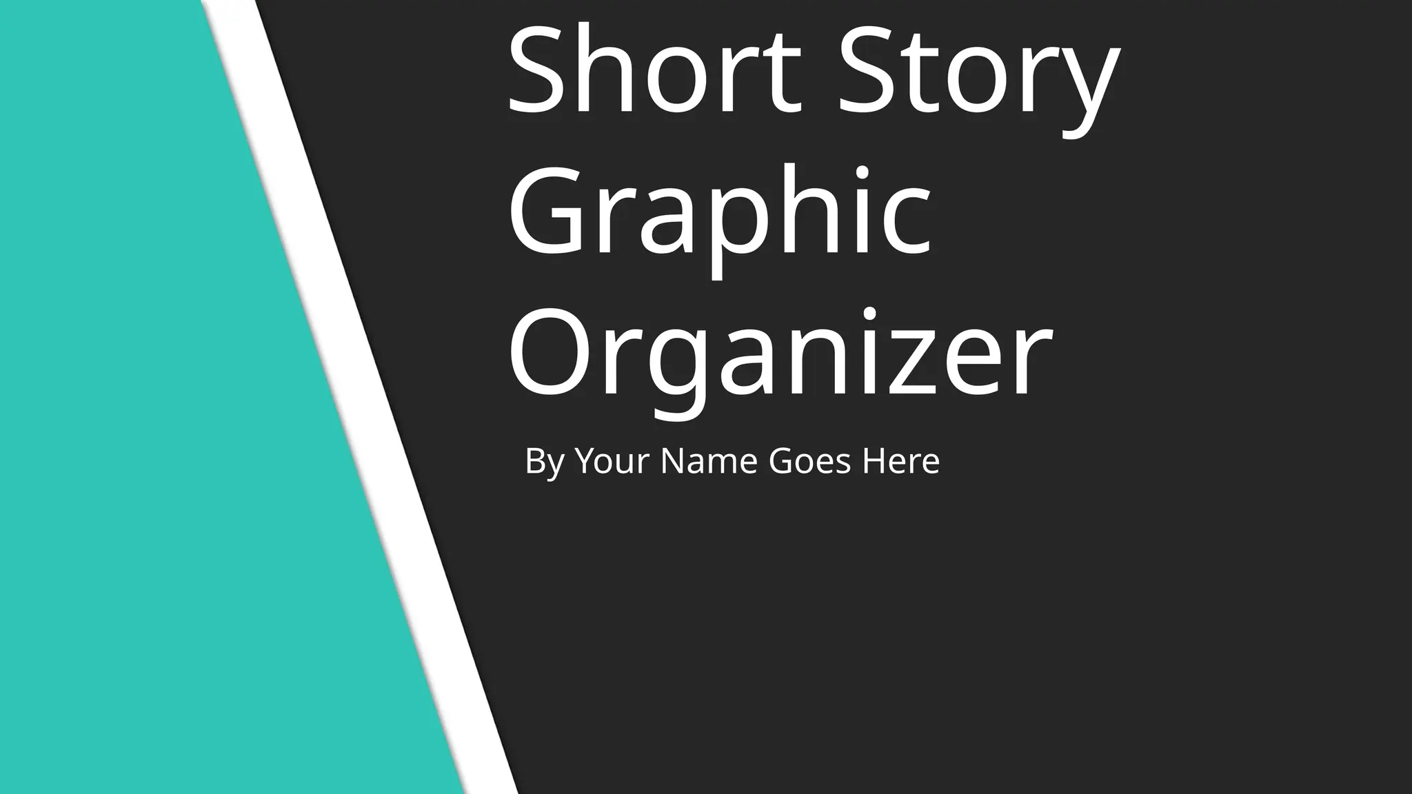 Short Story Graphic Organizer and planner | PPT