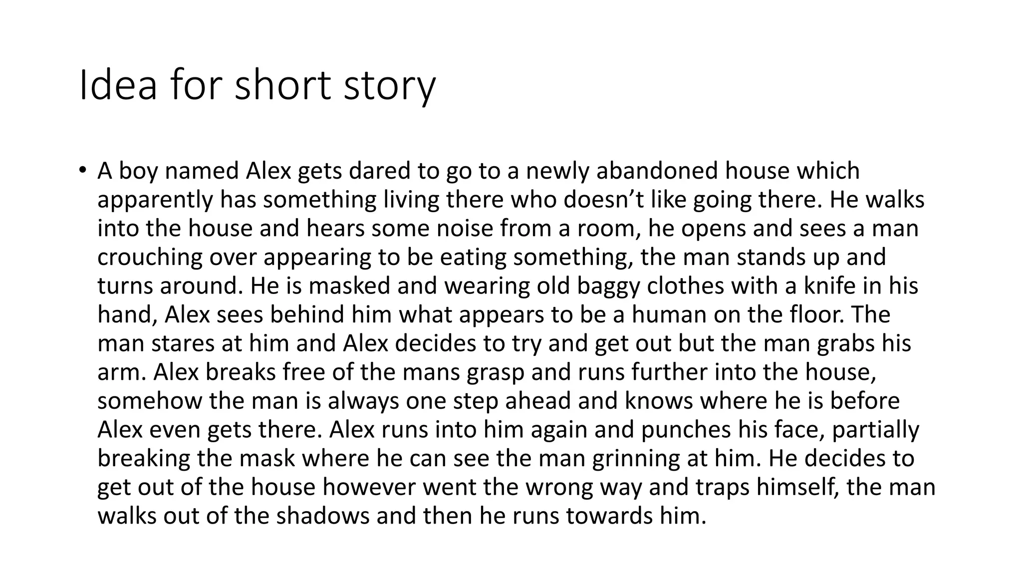 Short story idea | PPT