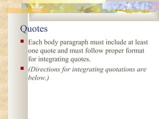 Short story literary analysis criteria | PPT