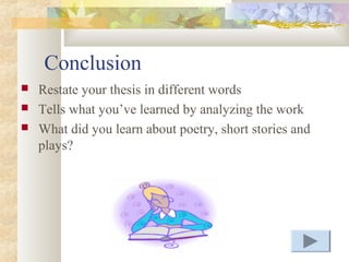 Short story literary analysis criteria | PPT