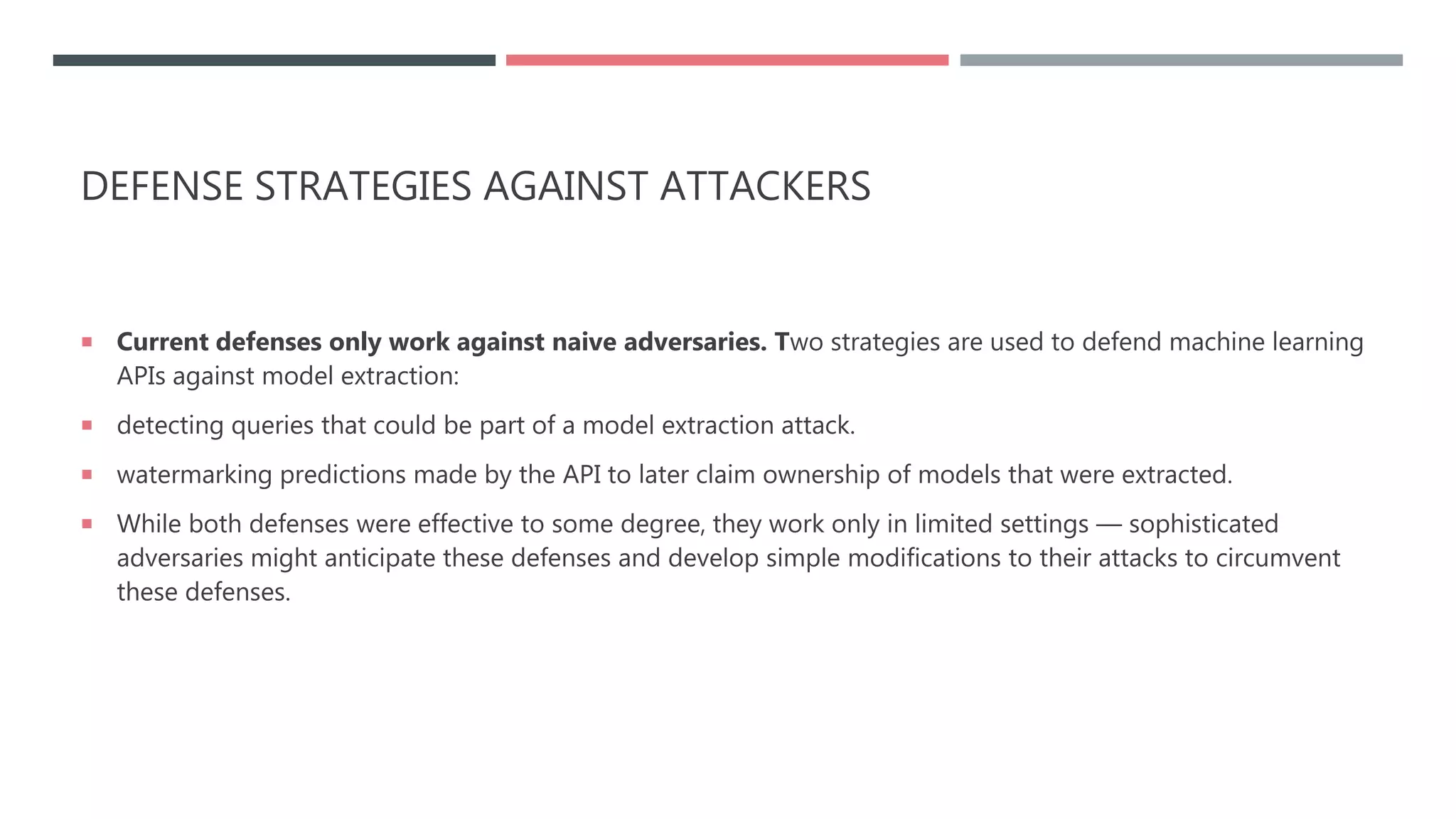 Attacks on Victim Model! A Defense Strategy | PPTX