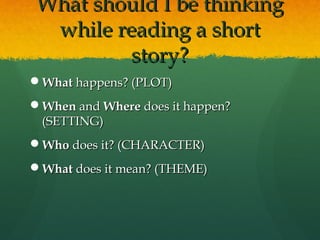 Short story notes | PPT