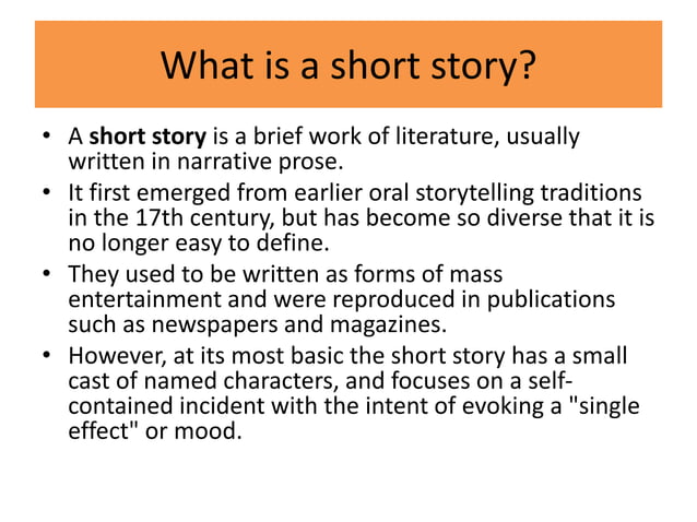 Short story notes | PPTX | Genres