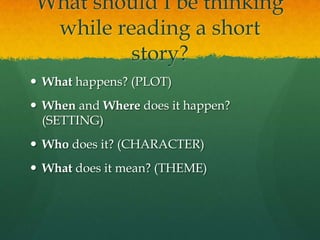 Short story notes 02 | PPT
