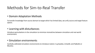 Sim-to-Real Transfer in Deep Reinforcement Learning | PPTX