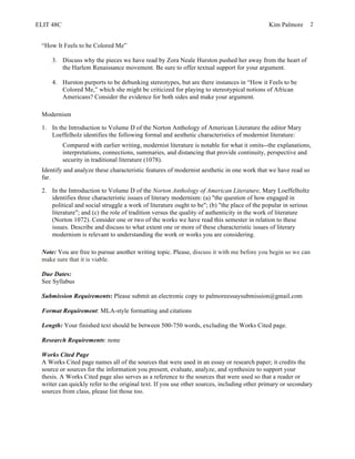 Short story, poetry, and modernist topics | PDF | Homework and Study ...