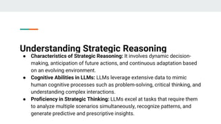 Exploring Strategic Thinking in Large Language Models | PPT