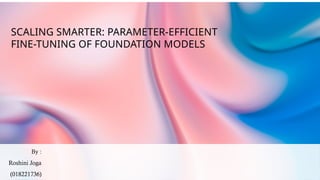 Parameter-Efficient Fine-Tuning (PEFT) techniques across language, vision, generative and ...