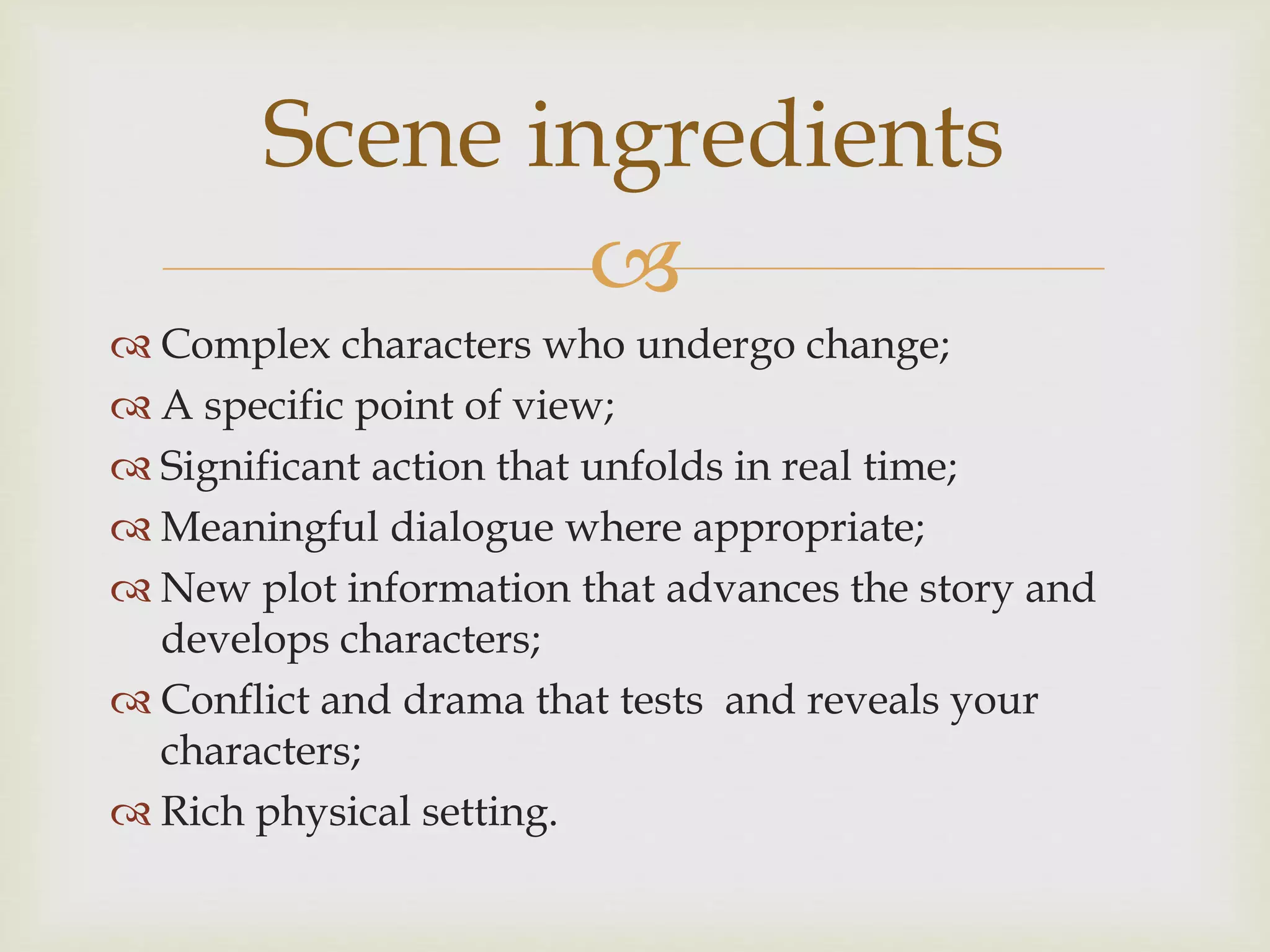 Writing a Short Story: Scenes and Dialogue | PPTX