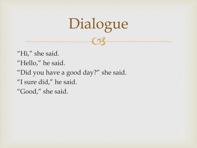 Writing a Short Story: Scenes and Dialogue | PPTX