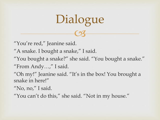 Writing a Short Story: Scenes and Dialogue | PPT