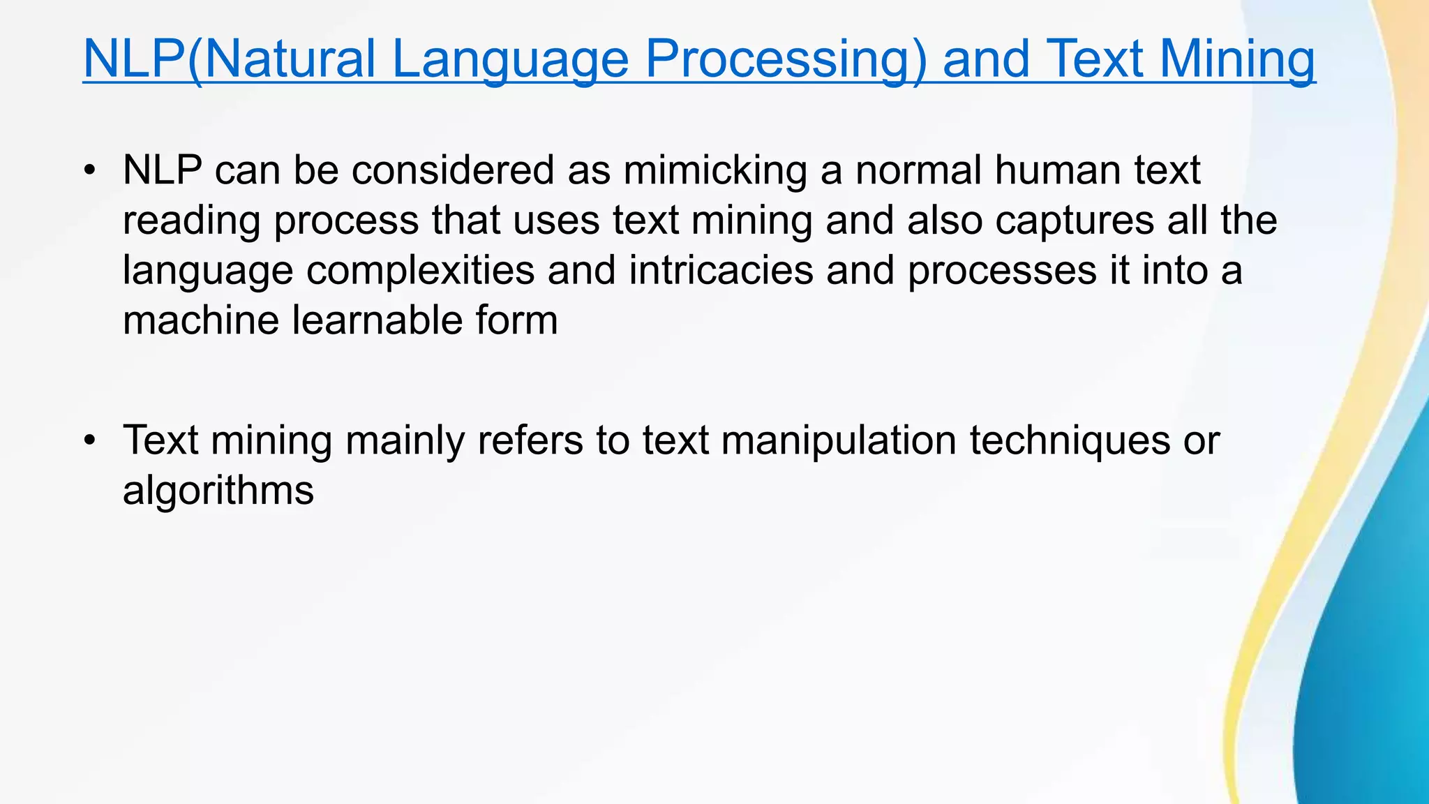 NLP and its application in Insurance -Short story presentation | PPT