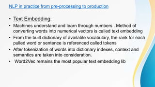 NLP and its application in Insurance -Short story presentation | PPT