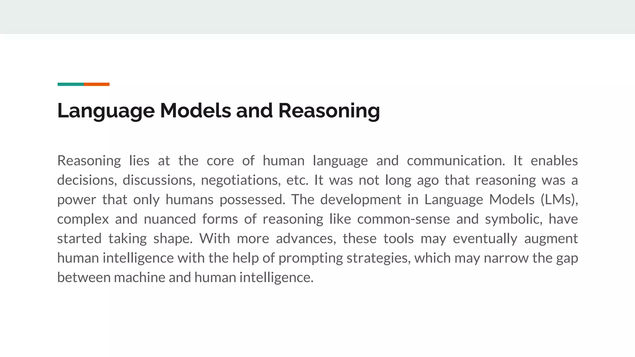 Survey Of Reasoning Techniques With Language Model Prompting Ppt