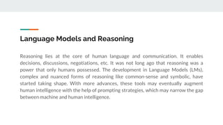 Survey of reasoning techniques with Language Model prompting | PPT