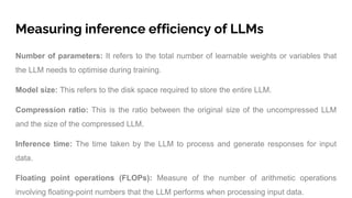 Paper presentation on LLM compression | PPTX