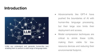 Paper presentation on LLM compression | PPTX