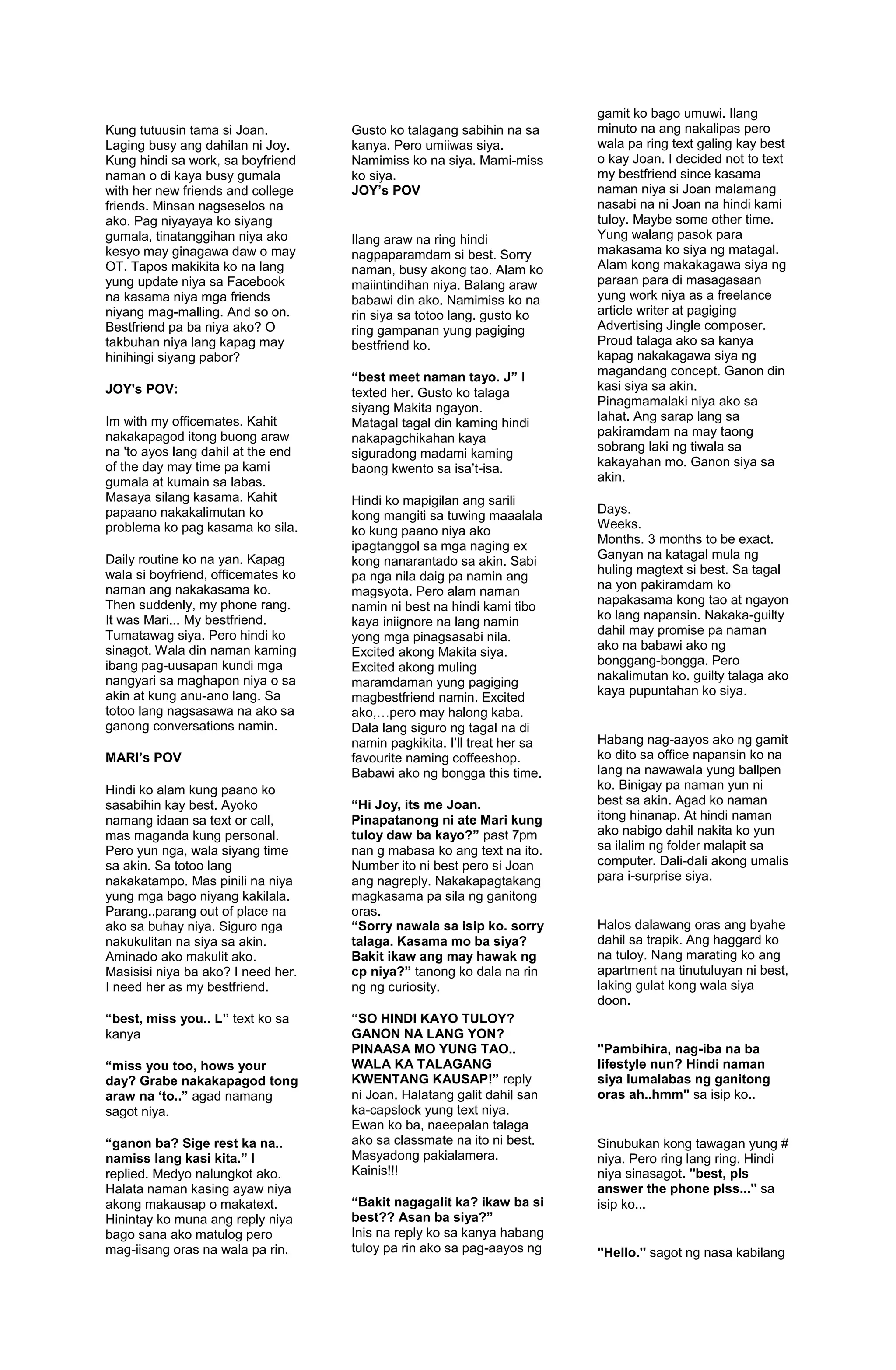 Short story , , ,tagalog | DOCX