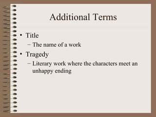 Literary Terms Review | PPT