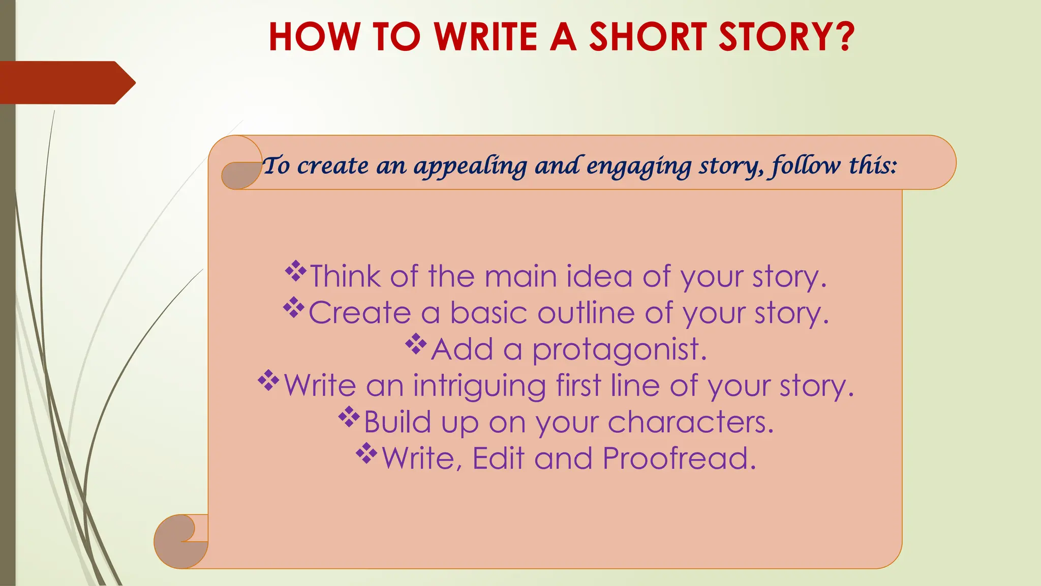 SHORT STORY WRITING as per CBSE syllabus | PPTX