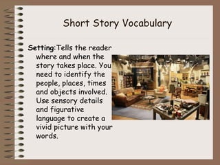 Short story writing lesson that contain the main section included in ...