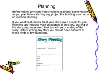 Short story writing tips from Shortstorylovers.com