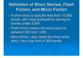 Short Story Writing Tips | PDF