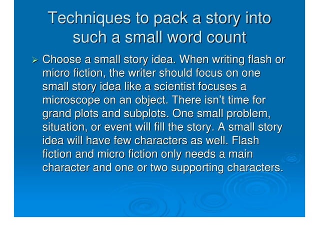 Short Story Writing Tips | PPT