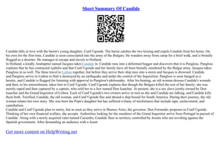 Short Summary Of Candide | PPT