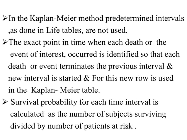Life Tables & Kaplan-Meier Method.pptx | Cancer | Diseases and Conditions