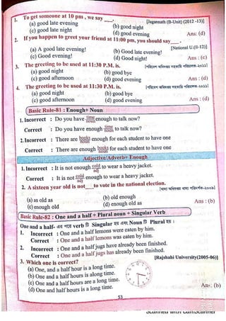 Short technique & basic grammatical 99 rules | PDF