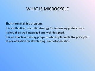 Short term plan microcycle part 1 | PPT