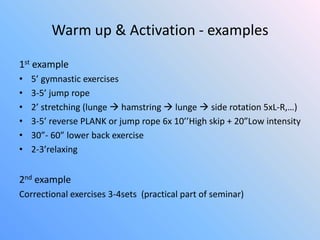 Short term plan microcycle part 2 | PDF | Physical Therapy | Wellness