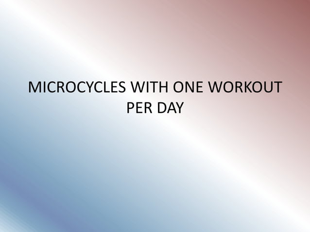 Short term plan microcycle part 2 | PDF | Physical Therapy | Wellness