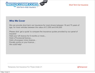 Short Term Car Insurance | PDF | Motor Insurance | Insurance