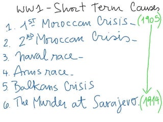 Short Term Causes WW1 | PPT