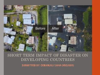 Short term impact of disaster on Developing Nation | PDF